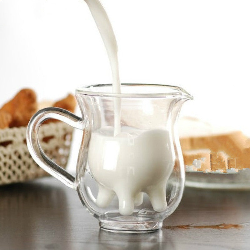 Double Wall Glass Udder Creamer – Allthingscurated