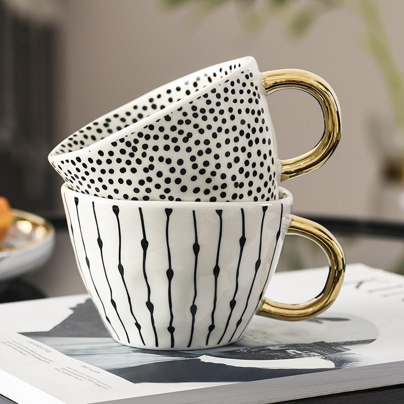 Gizell Hand-painted Porcelain Mugs – Allthingscurated
